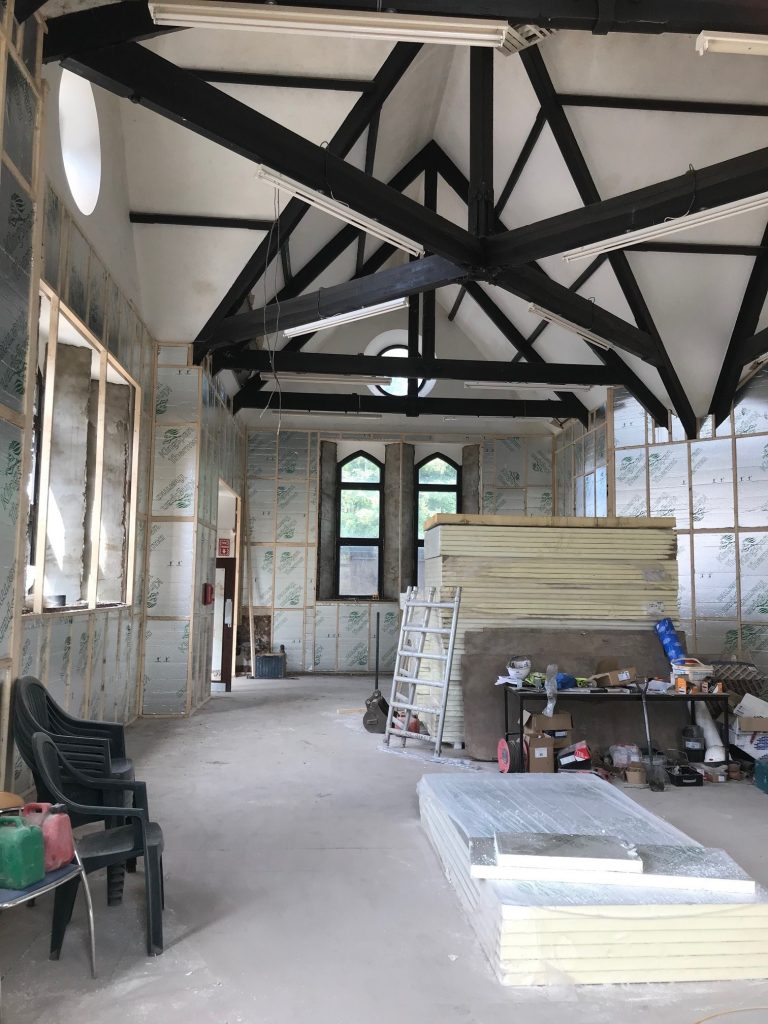 Main hall roof beams – Chepstow & District Mencap